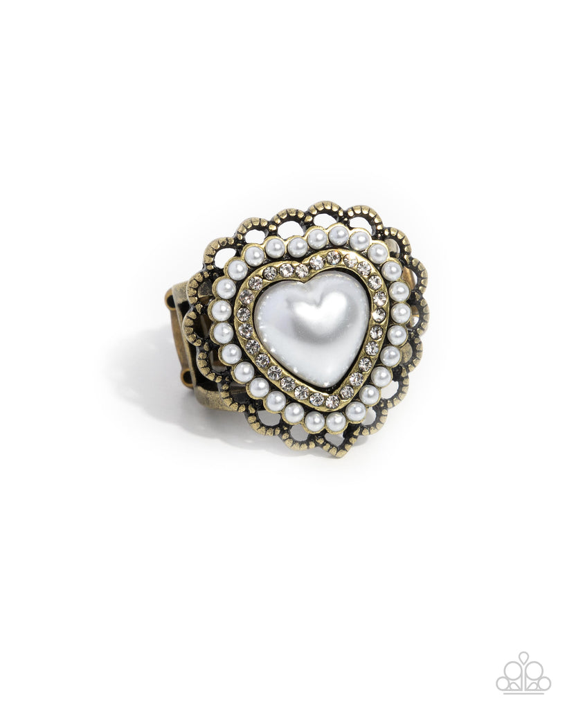 Paparazzi "Opulent Overlay" Brass Ring