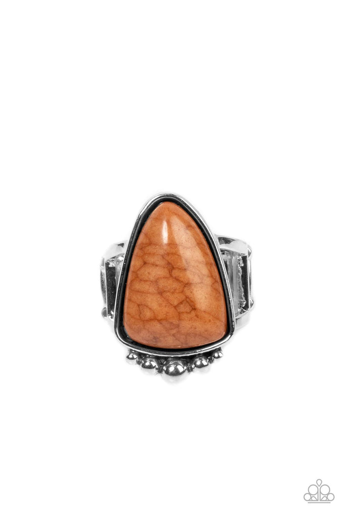 Paparazzi "Authentically Adobe" Brown Ring