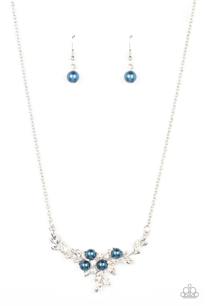 Paparazzi "Because I'm The Bride" Blue Necklace & Earring Set