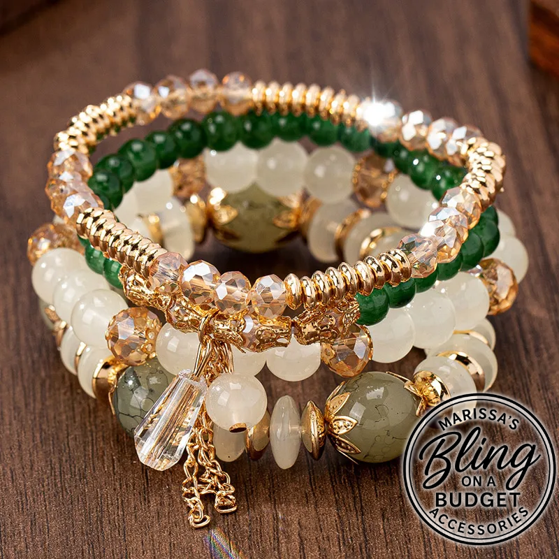 "Greened With Envy Then Jaded" Green Bracelet