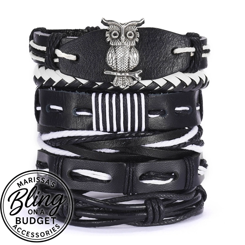 "Late Night Looker" Black Mens Bracelet Unisex