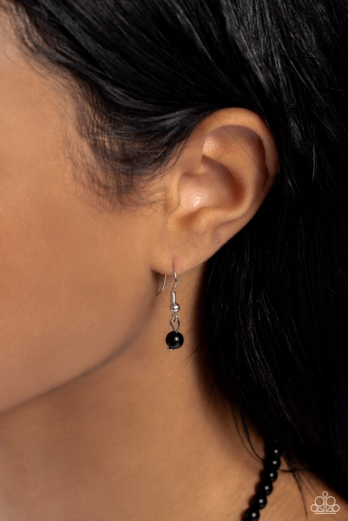 Paparazzi "Pampered Pearls" Black Necklace & Earring Set