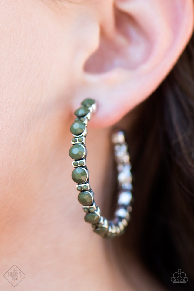 Paparazzi "HOOP de Loop" FASHION FIX Green Earrings