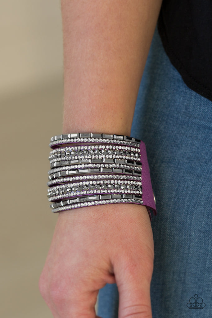Paparazzi "Wham Bam Glam" Purple Wrap Bracelet