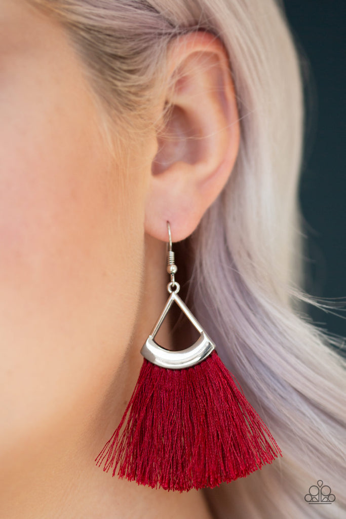 Paparazzi "Tassel Tuesdays" Red Earrings