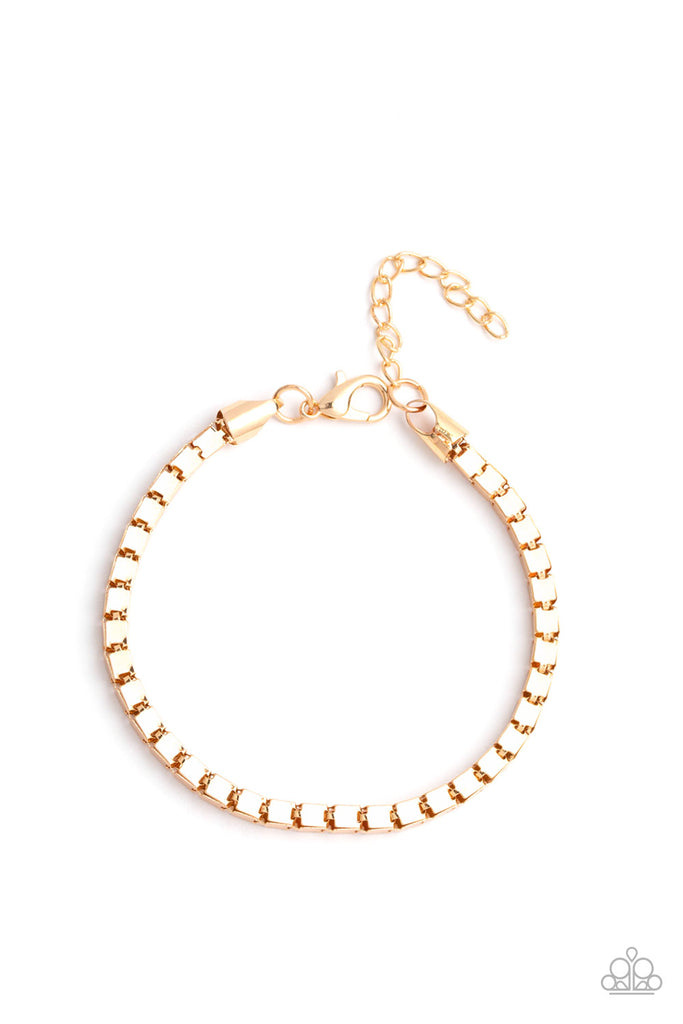 Paparazzi "Boxing Champ" Gold Urban Mens Bracelet