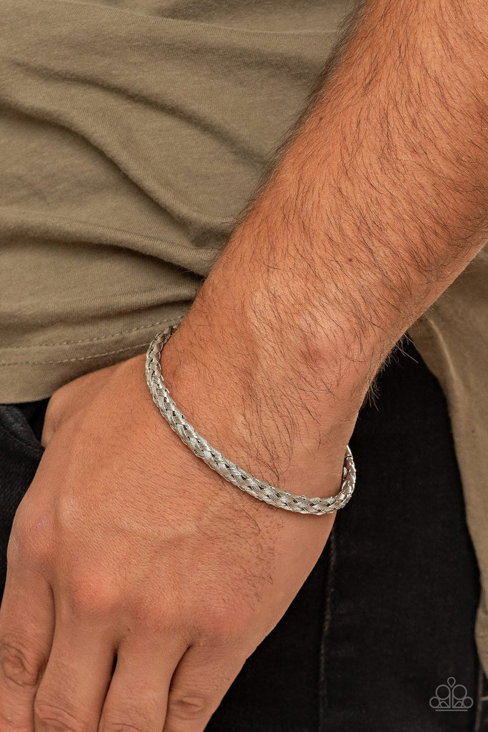 Paparazzi "Metalhead Medley" Silver Urban Mens Bracelet